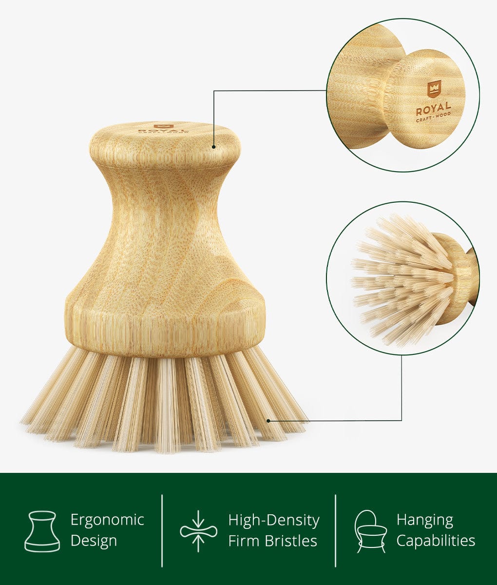 Dish Wash Brush from Bamboo Wood | Royal Craft Wood®